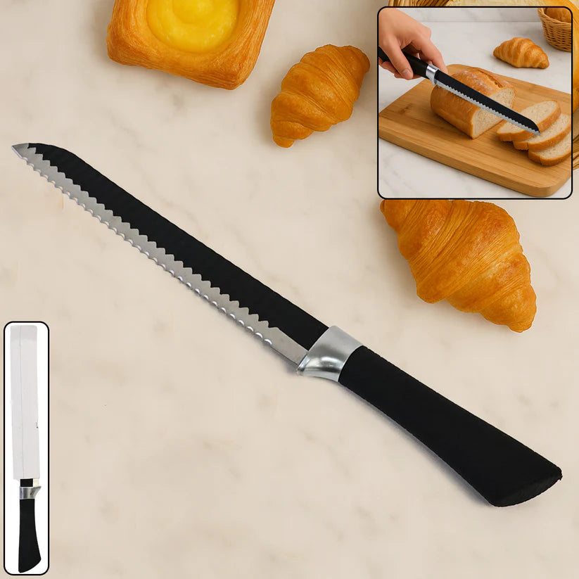 Premium 32 Cm Serrated Bread Knife with Ergonomic Handle – GreenDNA® India