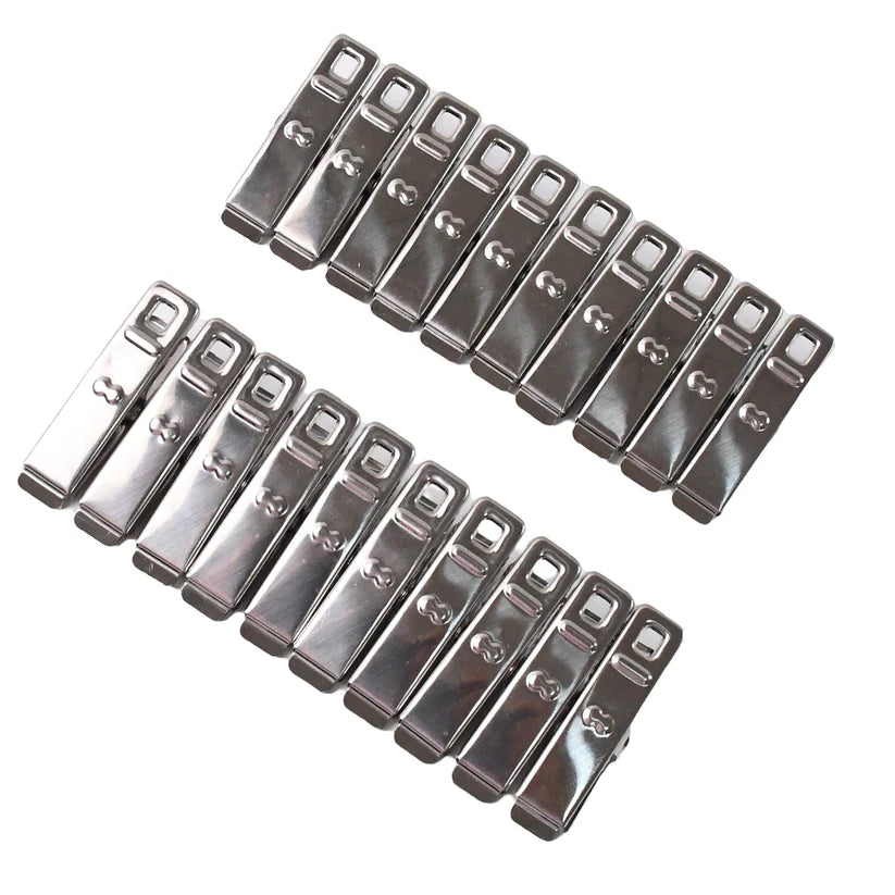 Cloth Drying Pins Stainless Steel Cloth Clips (20 Pcs Set) – GreenDNA ...