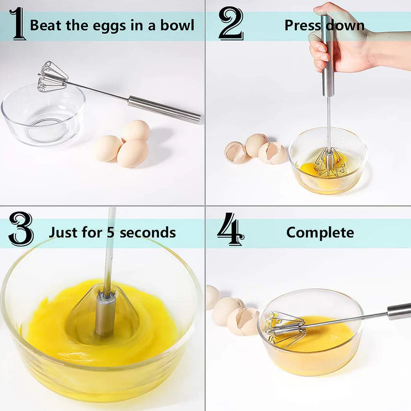 Hand Push Mixer, Egg Whisk, Stainless Steel Blender (1 Pc) – GreenDNA ...