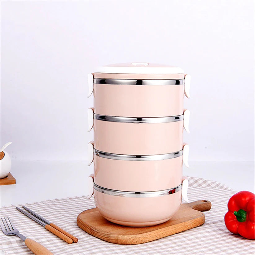Multi Layer Stainless Steel Hot Lunch Box (4 Layer) – GreenDNA® India