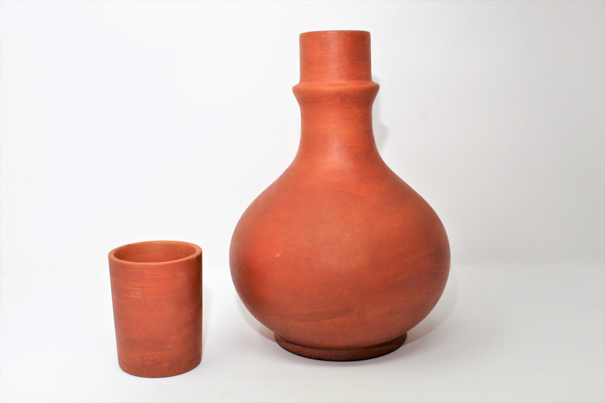 Terracotta Water Suraahi with Cup 2.5L – GreenDNA® India