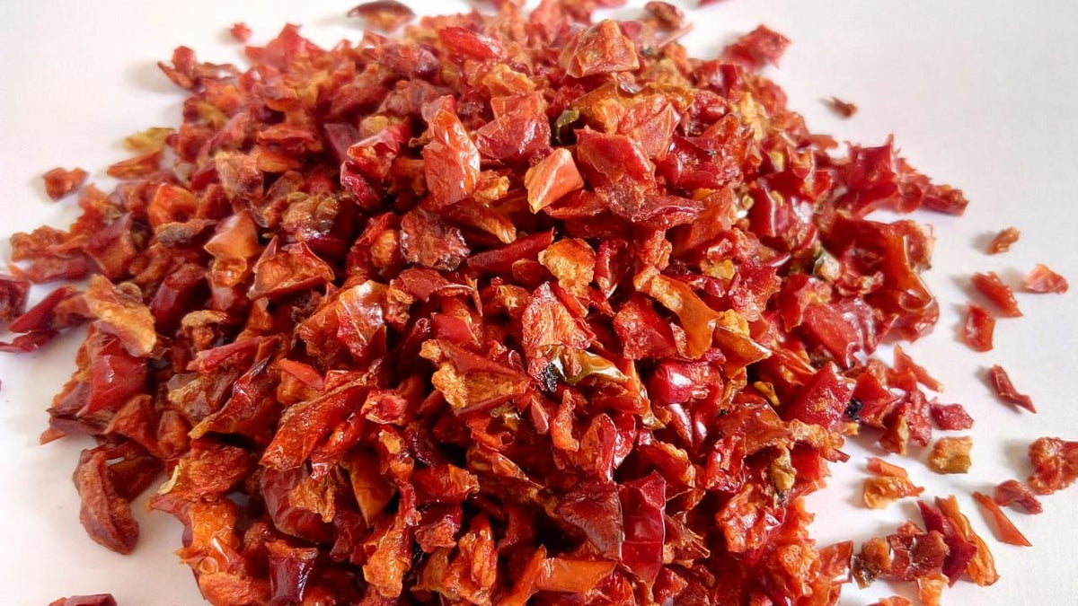 Organic Sun- Dried Red Bell pepper Flakes – GreenDNA® India