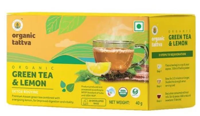 Organic Green Tea & Lemon (Bags) – GreenDNA® India